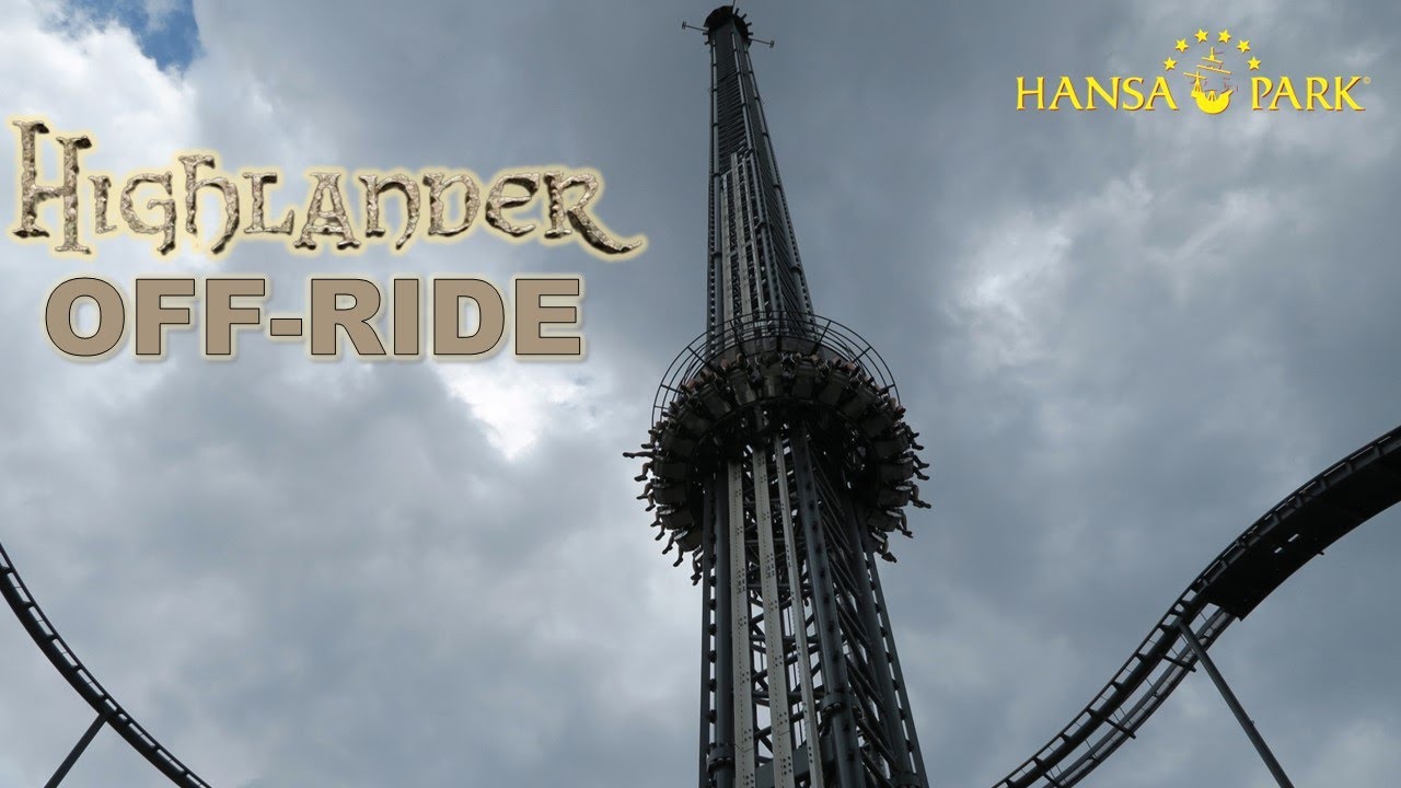 Highlander Off-Ride Footage, Hansa Park Funtime Tilting Drop Tower ...