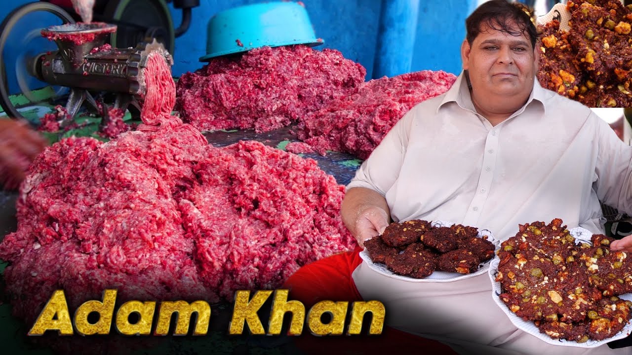 How is The Most Famous Chapli Kabab Made? | Adam Khan Chapli Kabab - YouTube