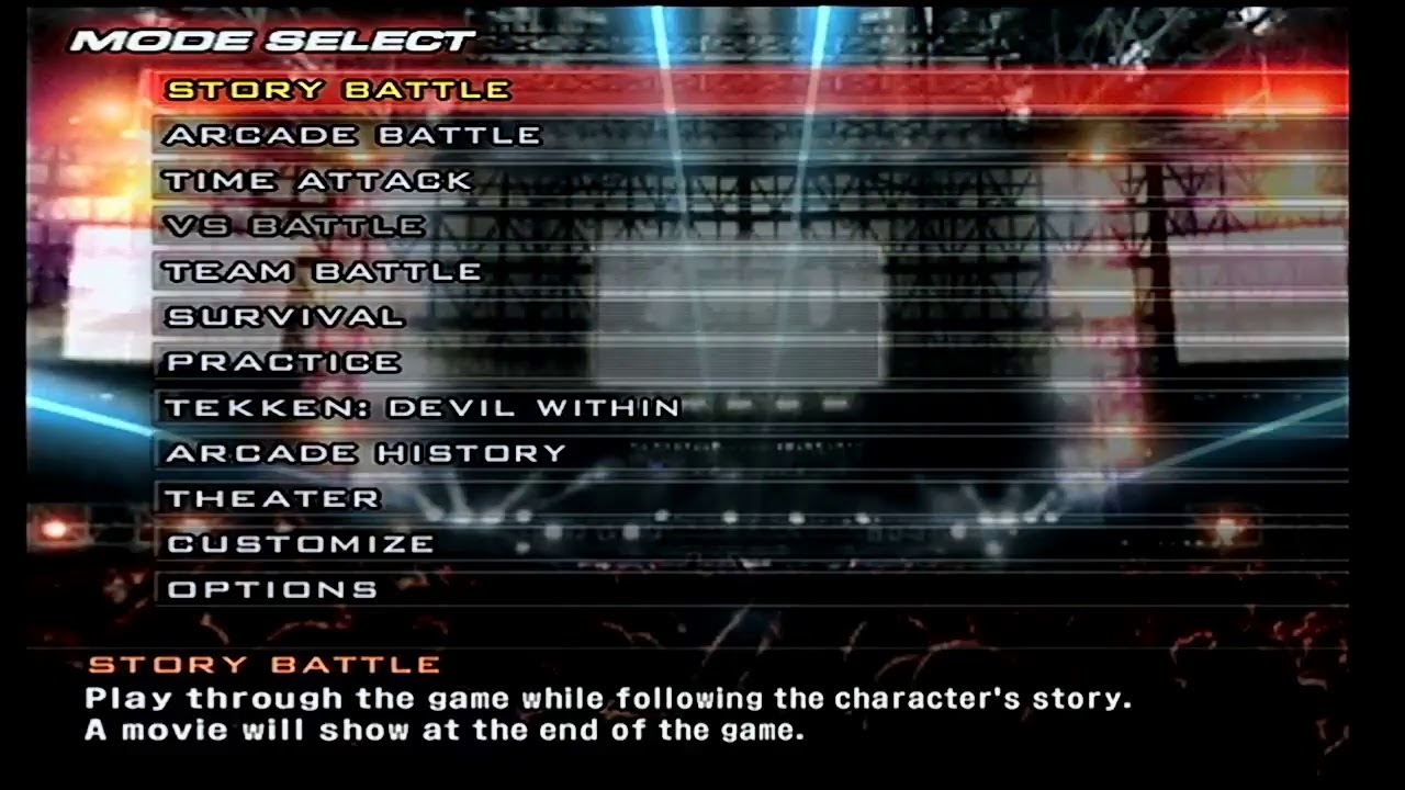 Tekken 5 Main Menu for 30 minutes - YouTube
