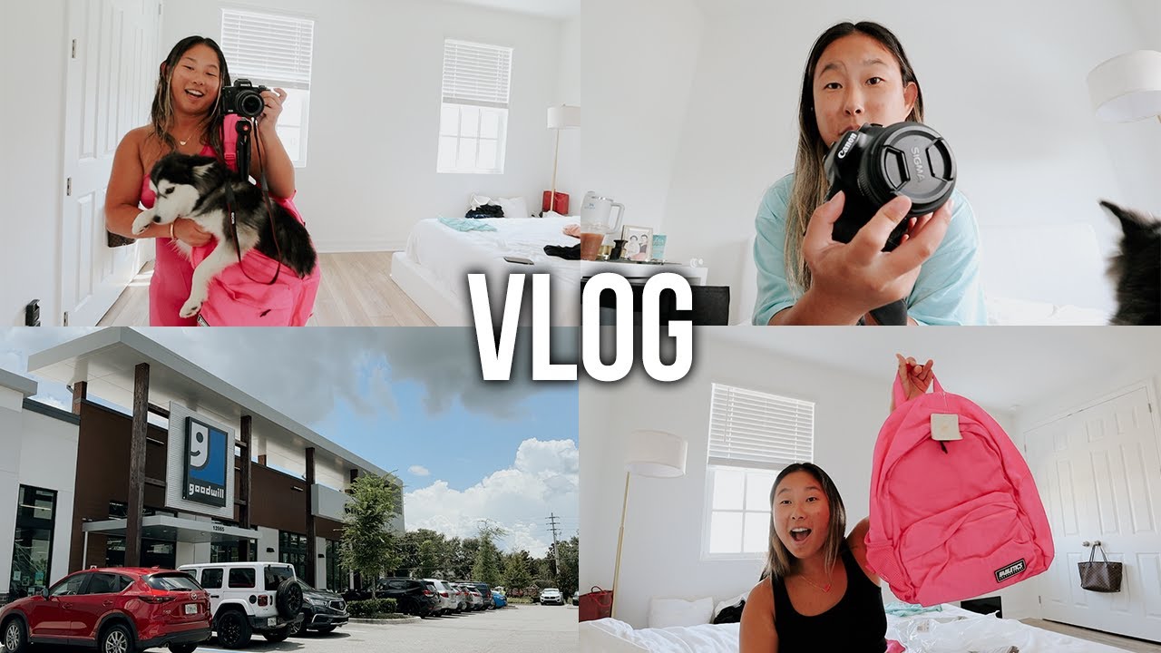 VLOG: thrift with me, selling my cameras + new barbie pink fabletics ...