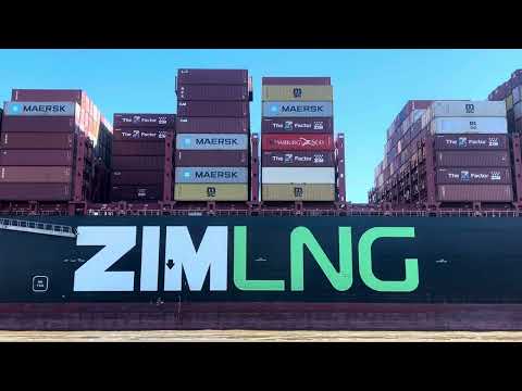 10/18/24 ZIM Mount Blanc coming into Savannah