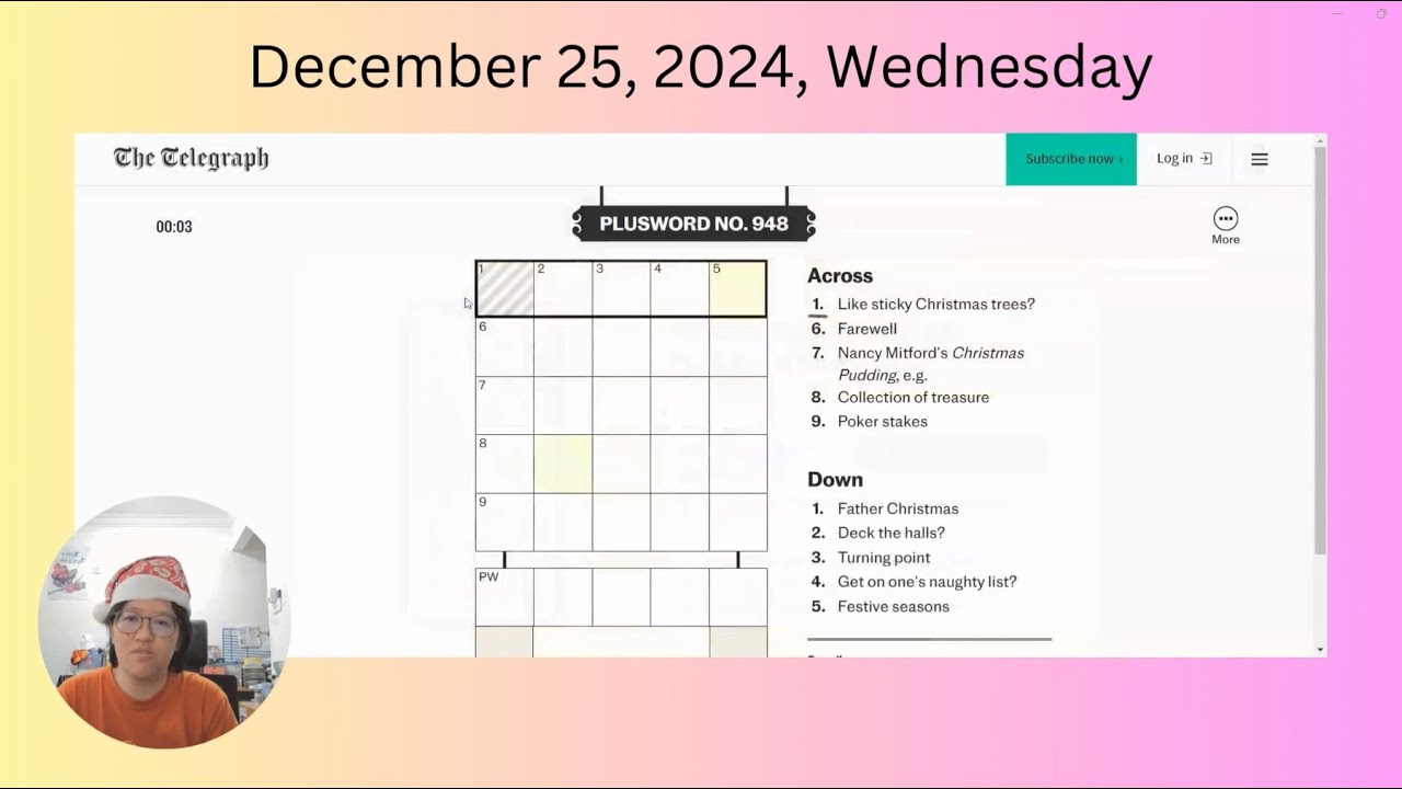 Wordle, The Mini, PlusWord, and Keyword | December 25, 2024 - YouTube