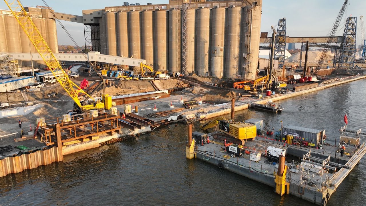 Reconstruction et Construction au Port de Trois-Rivières | Pomerleau - YouTube