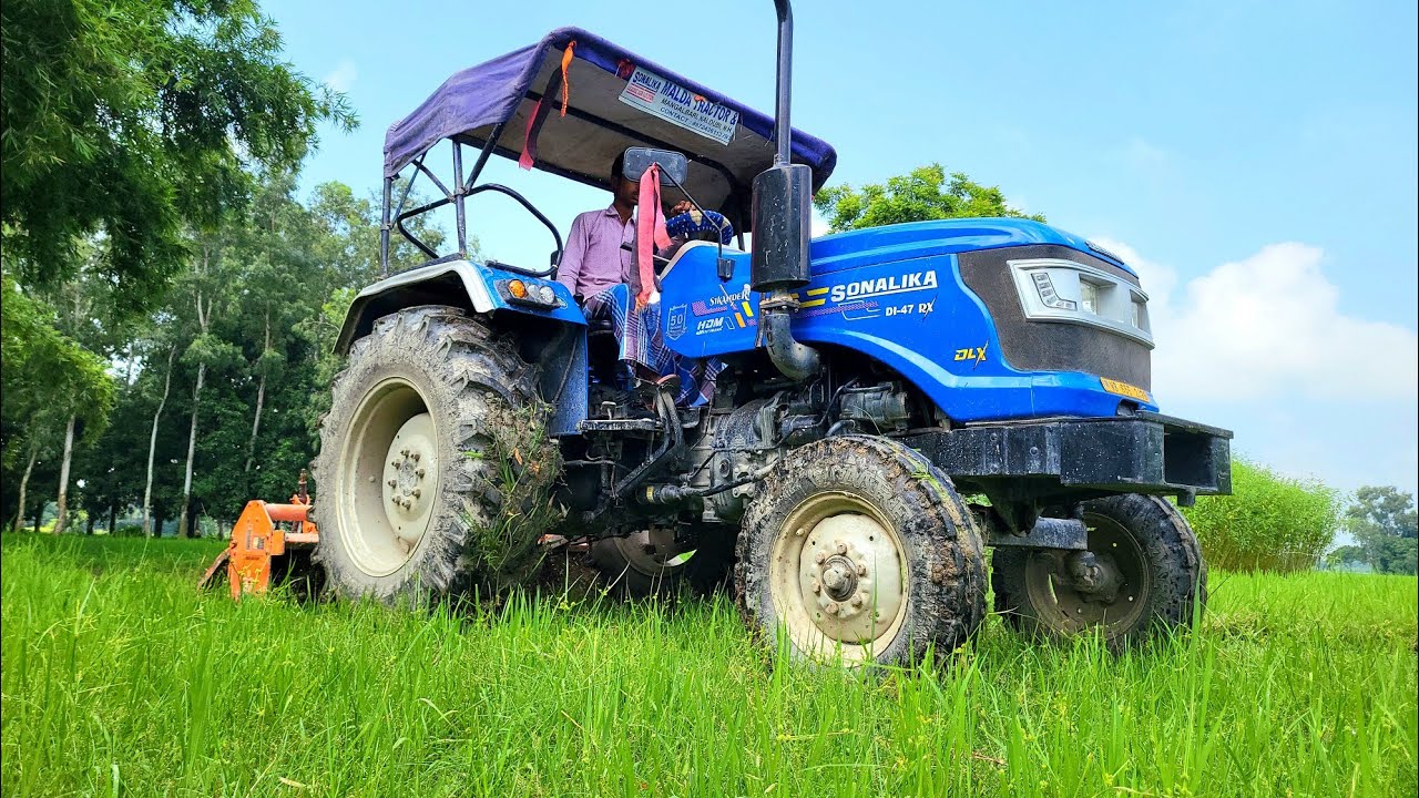 New Sonalika Sikandar Di 47 Rx Tractor Shaktiman Rotavator Farming ...