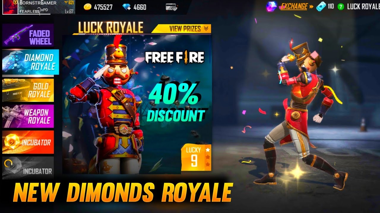 Mr. Nutcracker Bundle New Dimond Royale || Garena Free Fire - YouTube