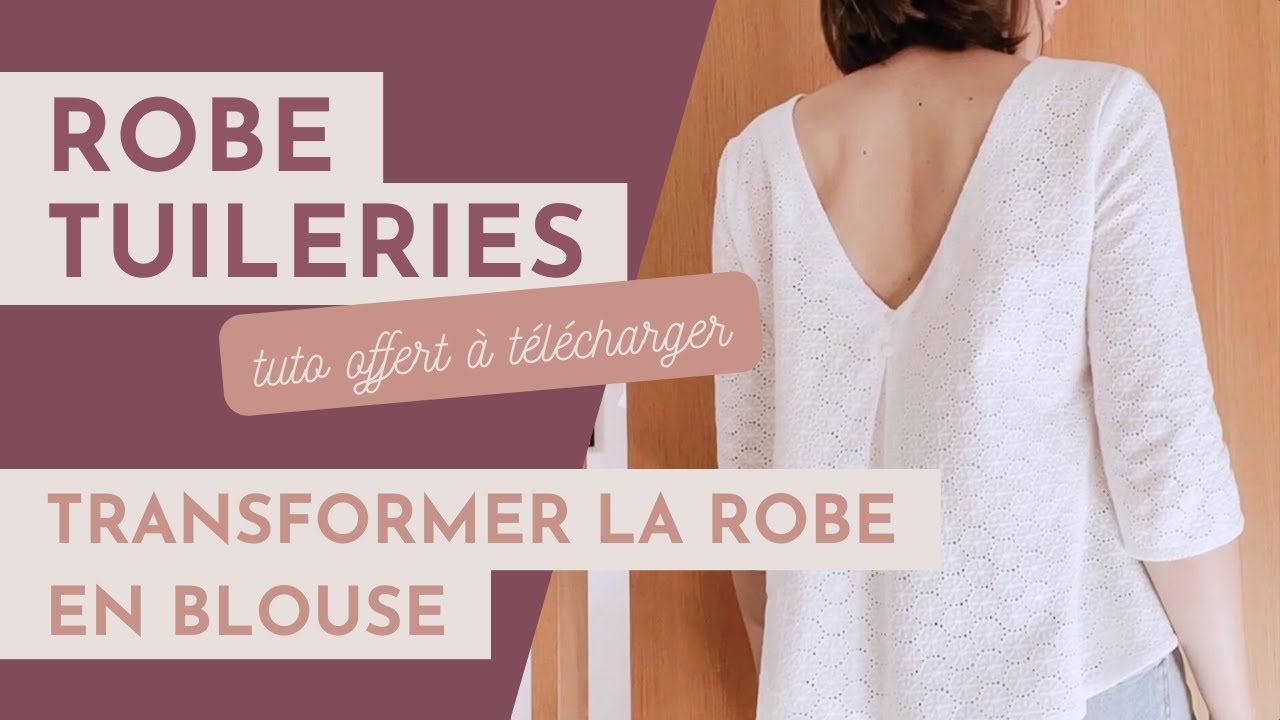 Hack de la robe Tuileries (Cozy Little World) en blouse : coudre le pli ...