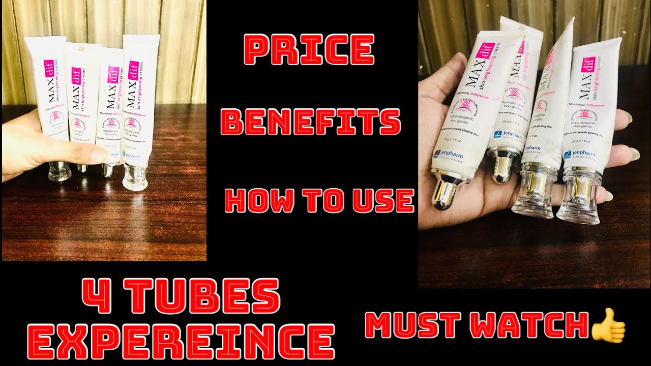 Maxdiff cream||best whitening cream||4 tubes used experience review👍 ...