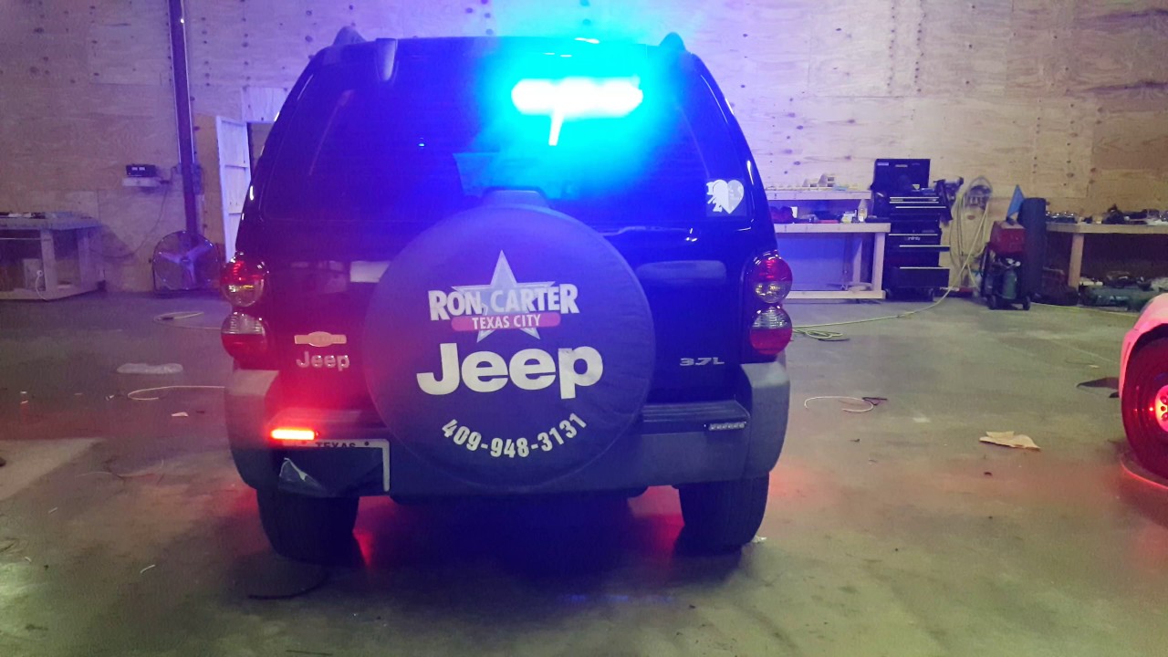 Jeep Police Light Install by EFS Houston Emergency Fleet - YouTube
