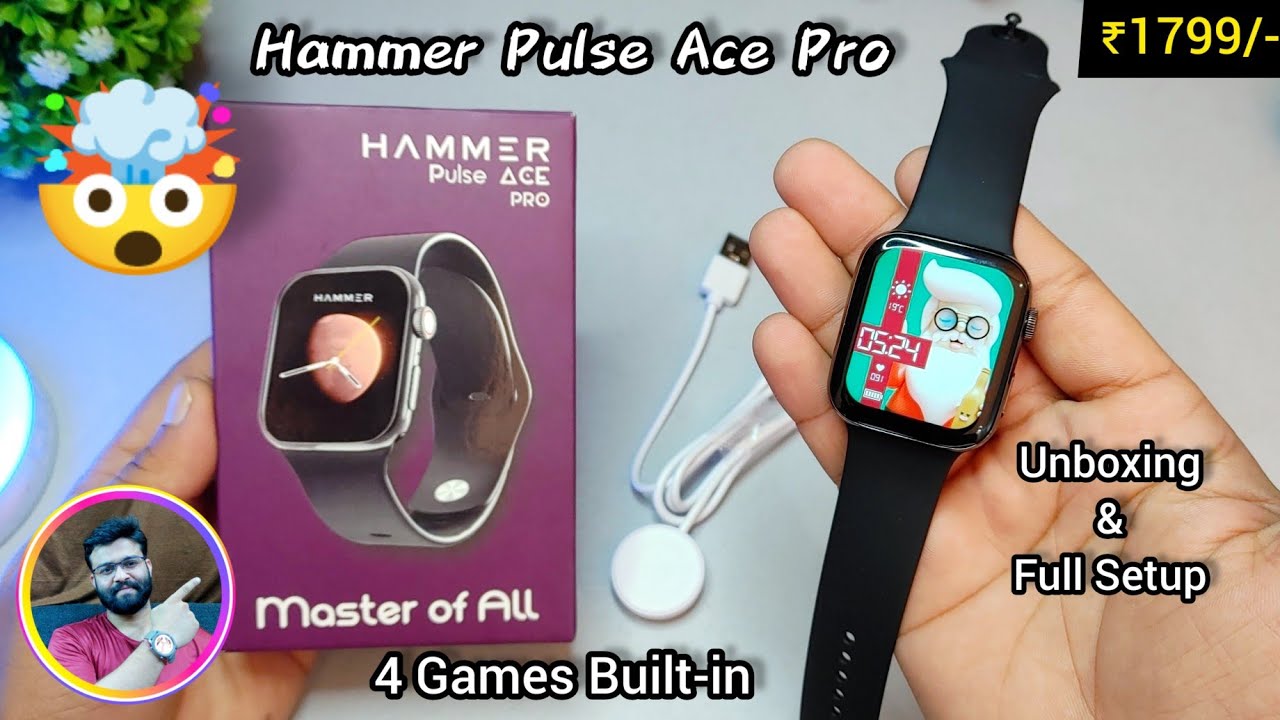 hammer pulse ace pro 1.8" Calling smartwatch full Setup & unboxing ...