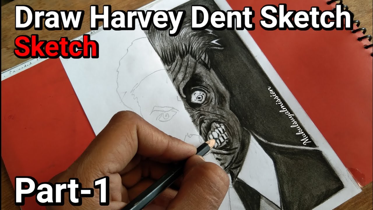 Draw Harvey Dent Pencil Sketch(Part-1) || Dc Comics Villian || Draw ...