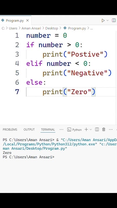 Write a python program if number is postive and negative or zero in simple way... #python - YouTube