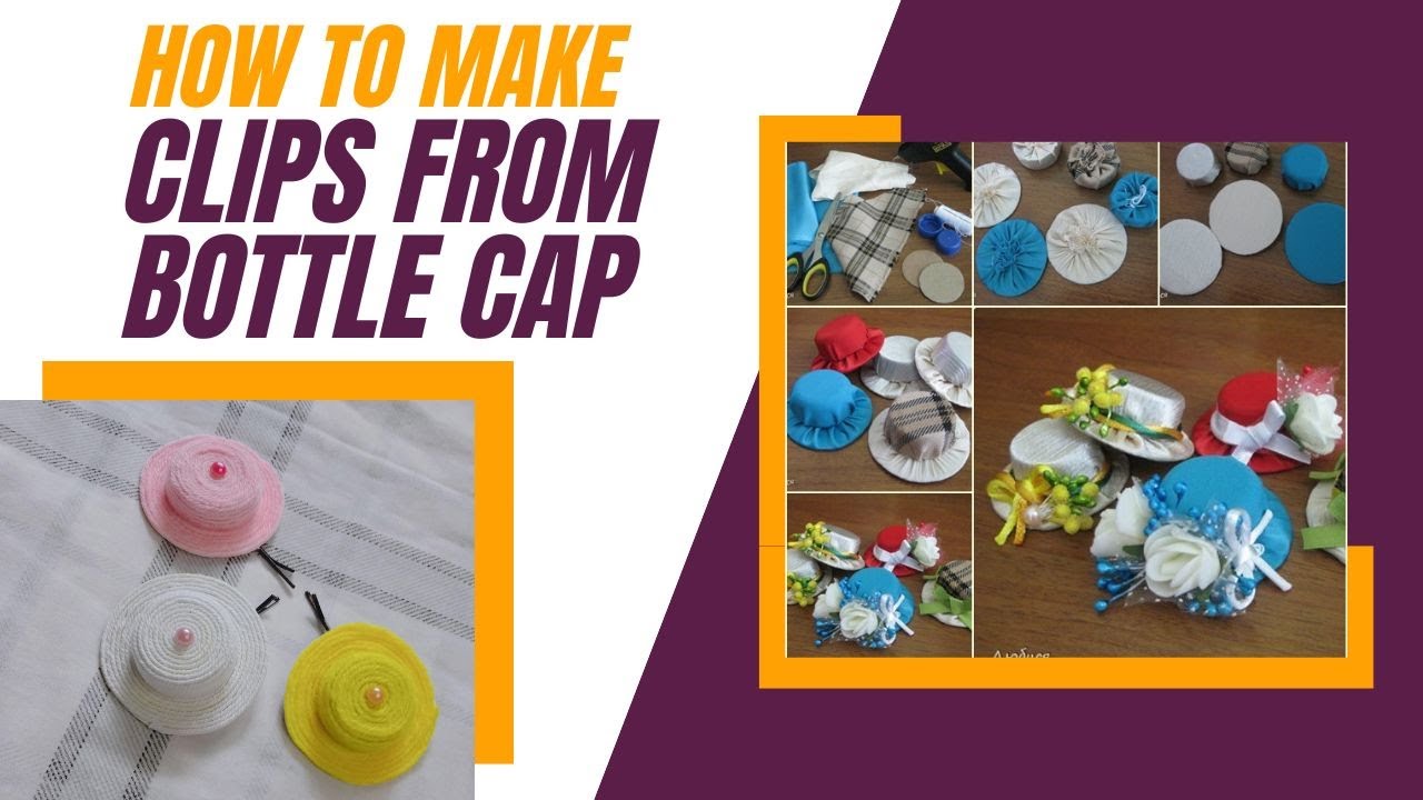 how to make hair clips out of bottle caps | looks so pretty | DIY hair ...