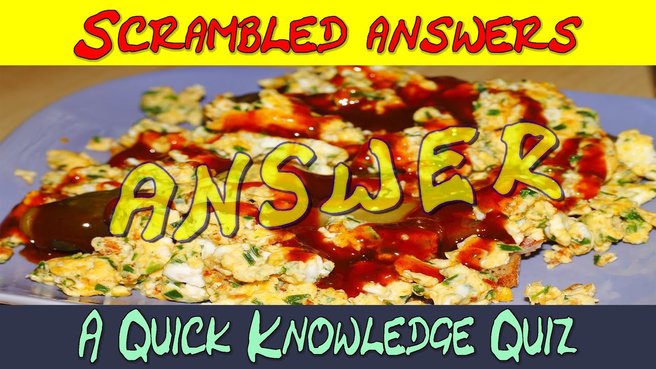 A Scrambled Quiz To Enjoy - Can You Spot The Scrambled Answer? - YouTube