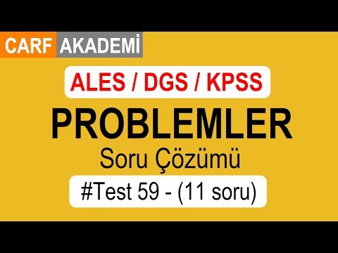 ALES Problemler Soru Çözümleri #Test 59