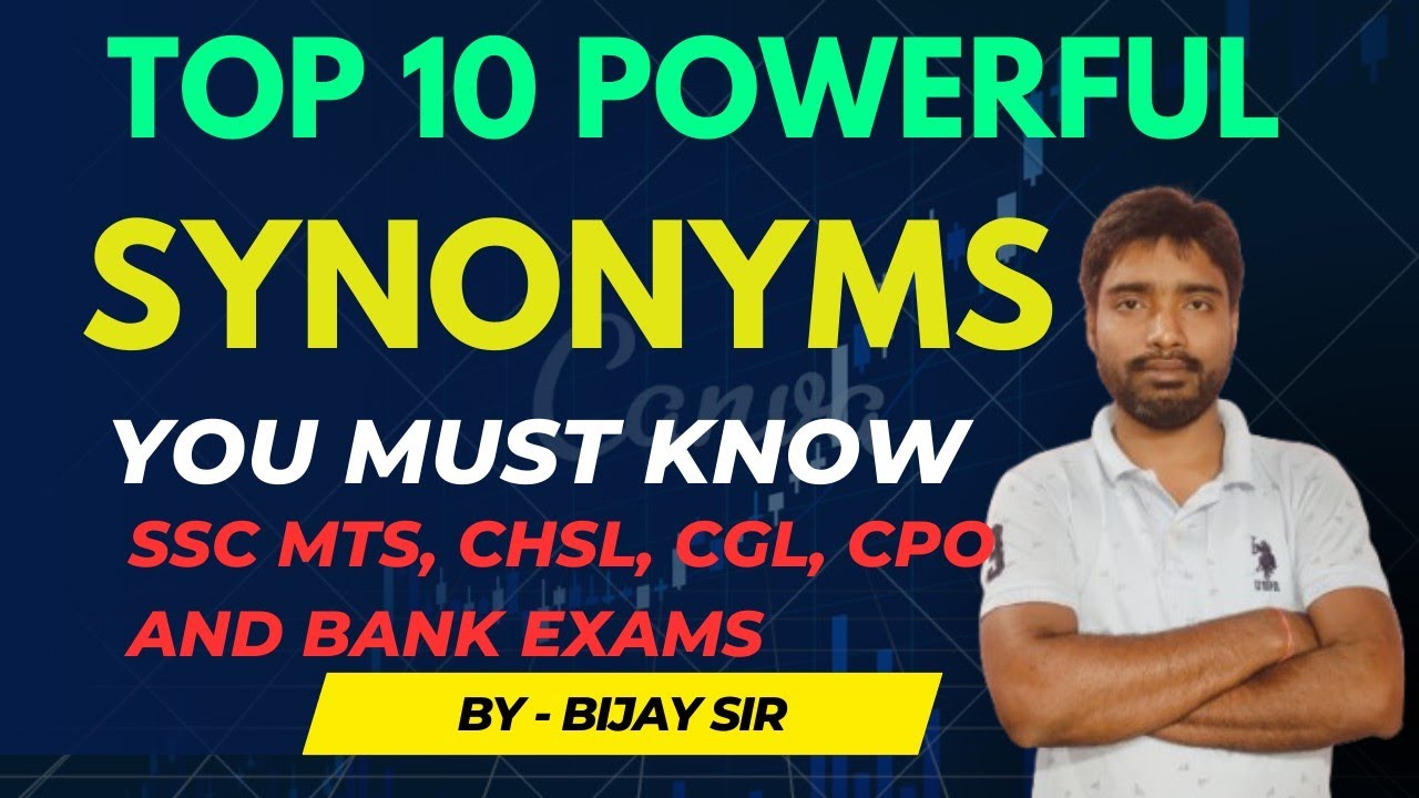Top 10 Important Synonyms for Competitive Exams | Boost Your Vocabulary ...