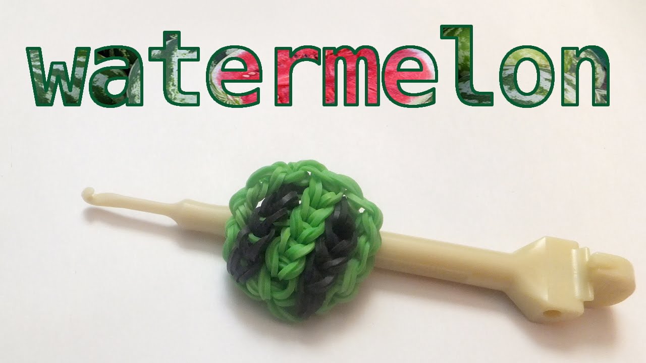 Rainbow Loom Watermelon Charm | Loom Bands Tutorial | How To - YouTube