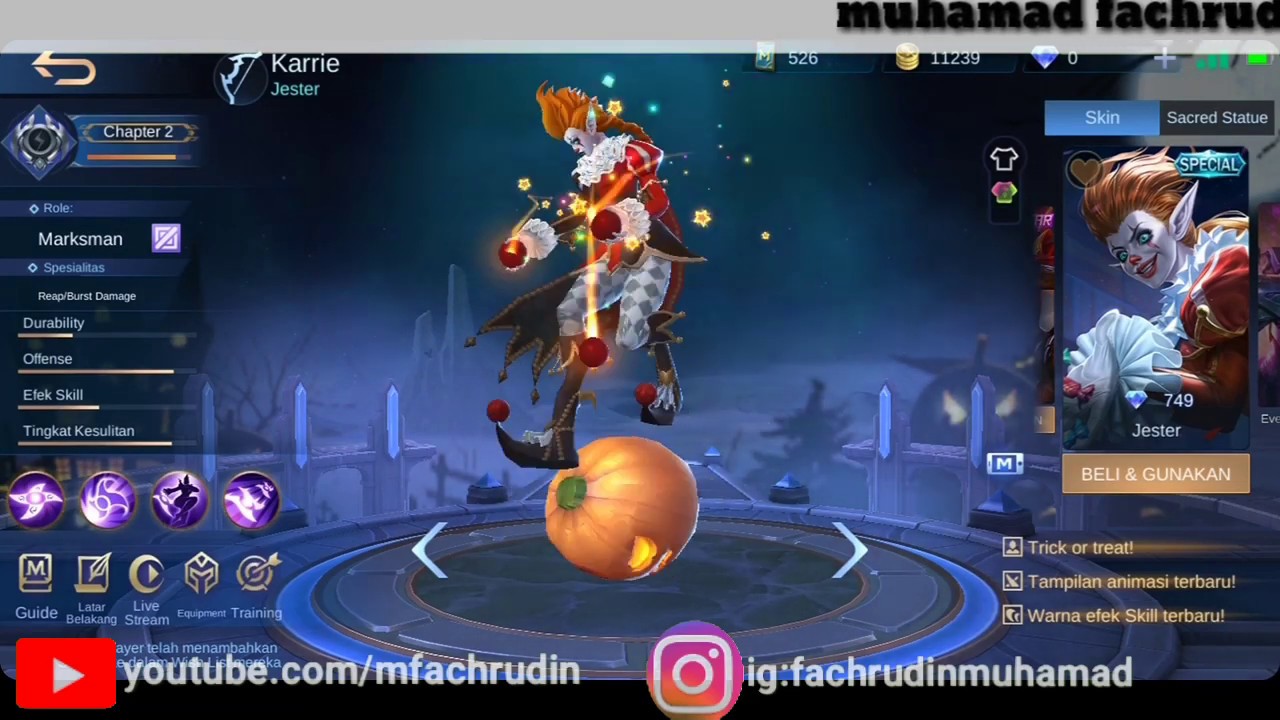 Karrie skin "jester" - YouTube