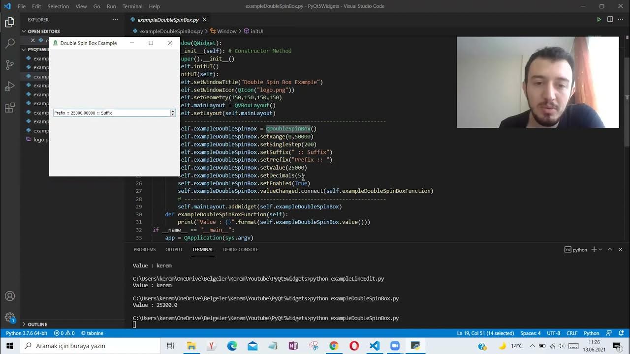 Pyqt5 Double Spin Box Kullanımı Qdoublespinbox 9 Pyqt5 Qdoublespinbox Python