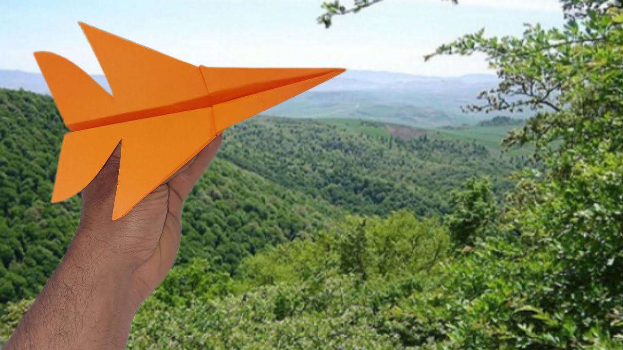 A paper airplane that flies to infinity ️ - YouTube