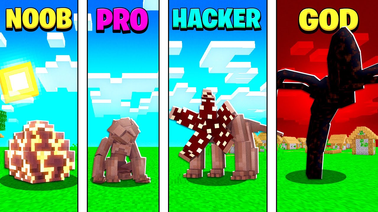 DEMOGORGON DE NOOB VS PRO VS HACKER VS GOD NO MINECRAFT! - YouTube