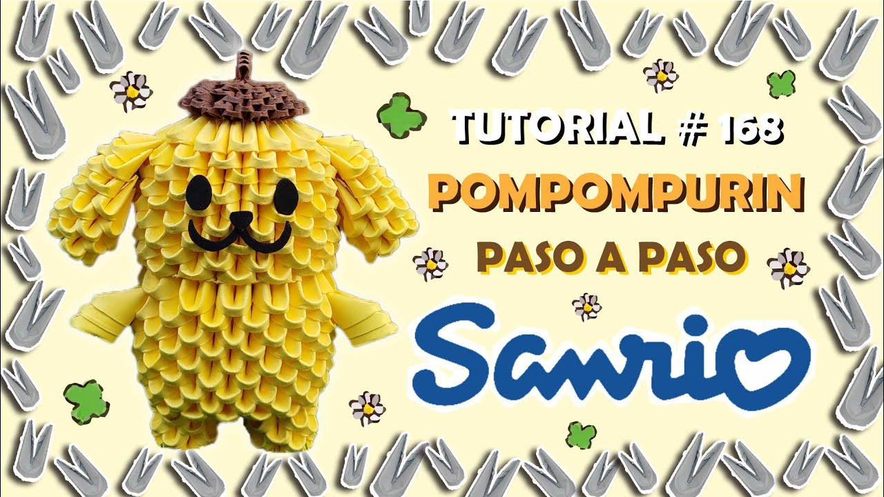 ¿Cómo hacer a POMPOMPURIN 🐶 en Origami3D? ️| SANRIO 💖| Tutorial paso a ...