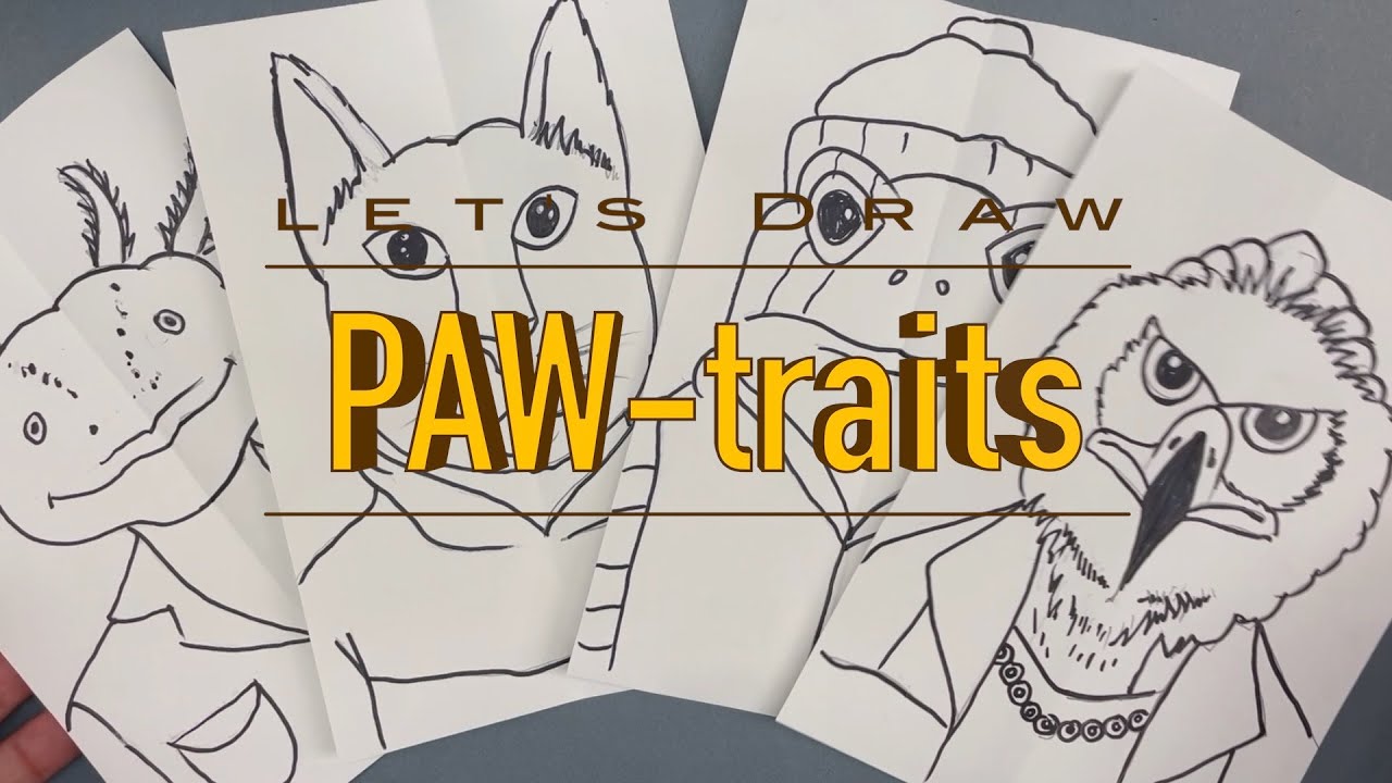 How to Draw PAW-traits (Animal Portraits) Fold Surprise - YouTube