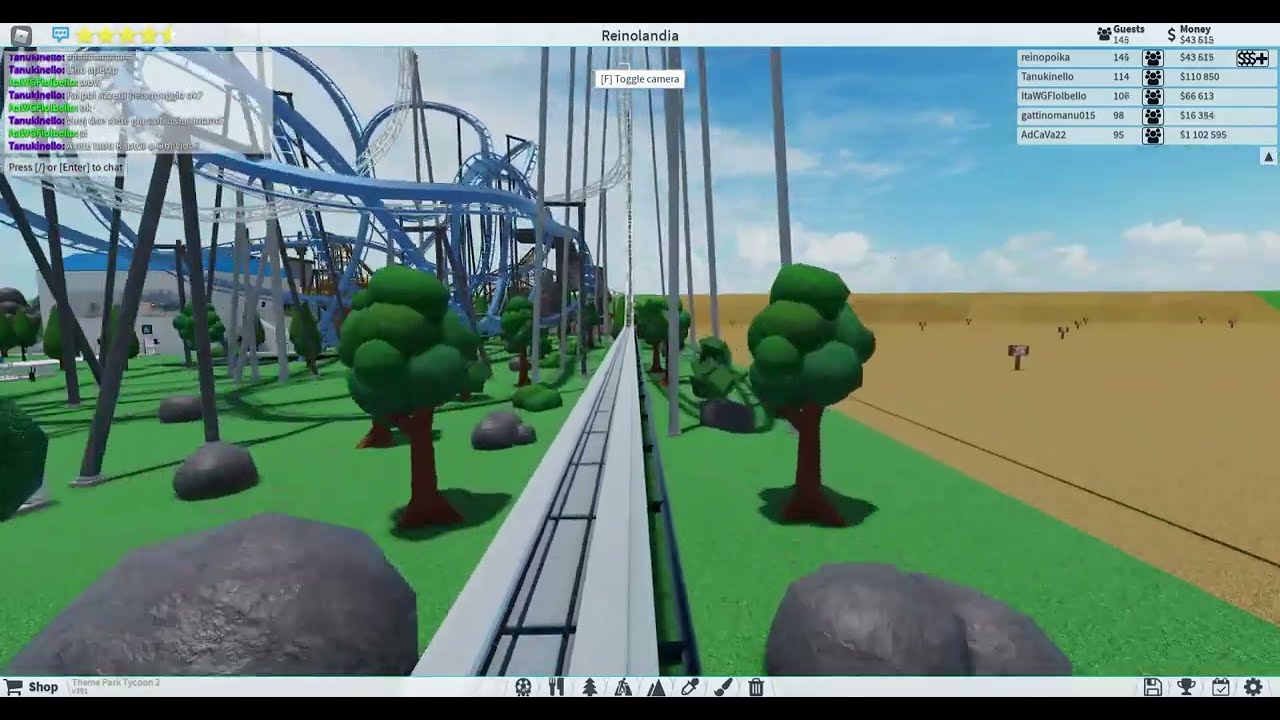 Theme park tycoon 2 coaster POV - YouTube