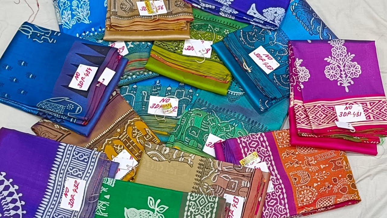 BISHNUPUR 3D KATAN PRINT & MUGA HAND PAINT 🥰🤩 (SILK MARK CERTIFIED ...