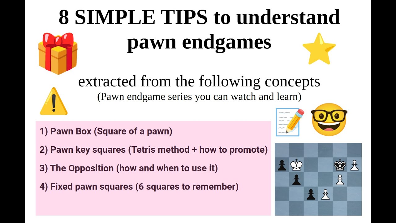 ThinkerTeacher Endgame Course: Pawn endgames 5: 8 simple tips to ...