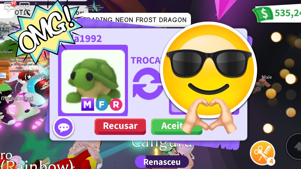 OMG TROQUEI MINHA TURTLE MEGA NO ADOPTME! #adoptme #roblox - YouTube