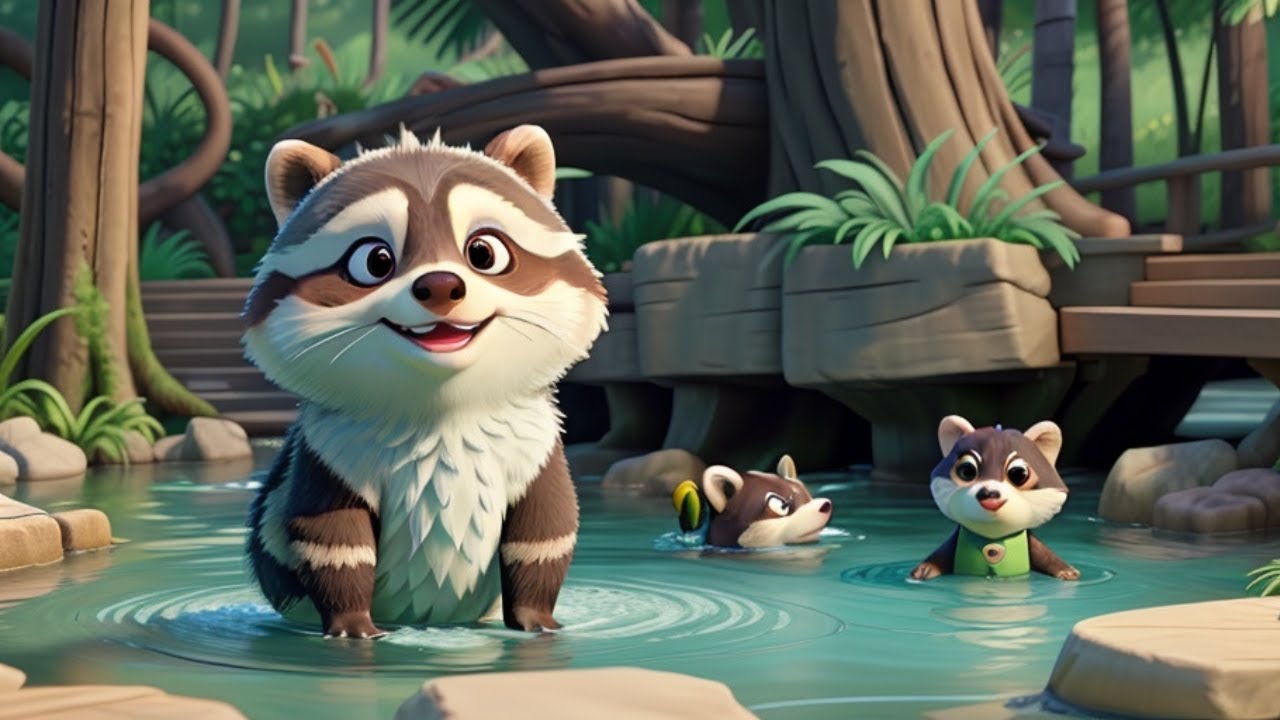 "Rocky the Raccoon's River Rendezvous" - A Splash of Adventure| story ...