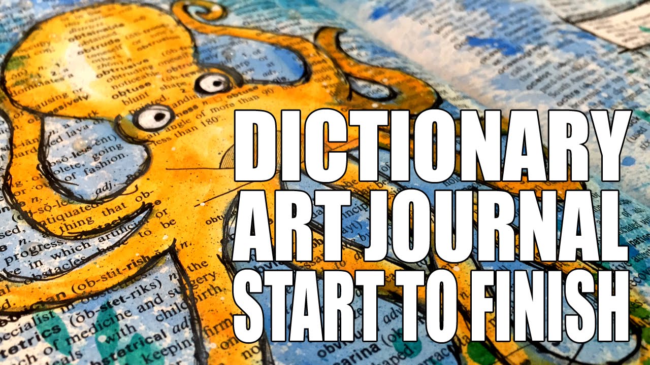 How to: Dictionary Art Page - Octopus (Part 1) - YouTube