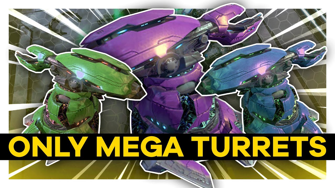 we did NOTHING but build MEGA TURRETS in Halo Wars 2! - YouTube