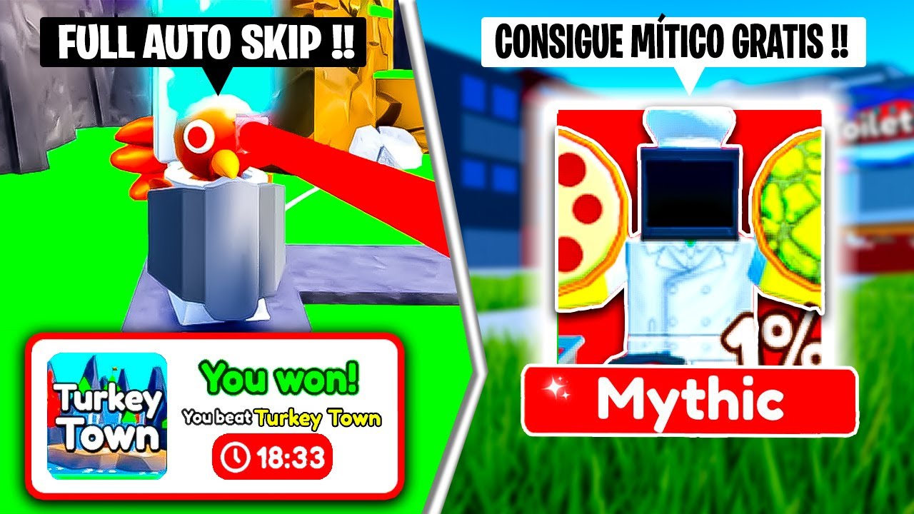 La MEJOR ESTRATEGIA *SOLO 18 MINUTOS FULL AUTO SKIP* TURKEY TOWN Roblox ...