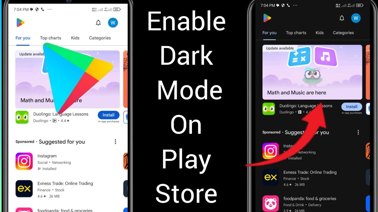 How_To_Enable _Dark_Mode_On_Google_Play_Store - YouTube