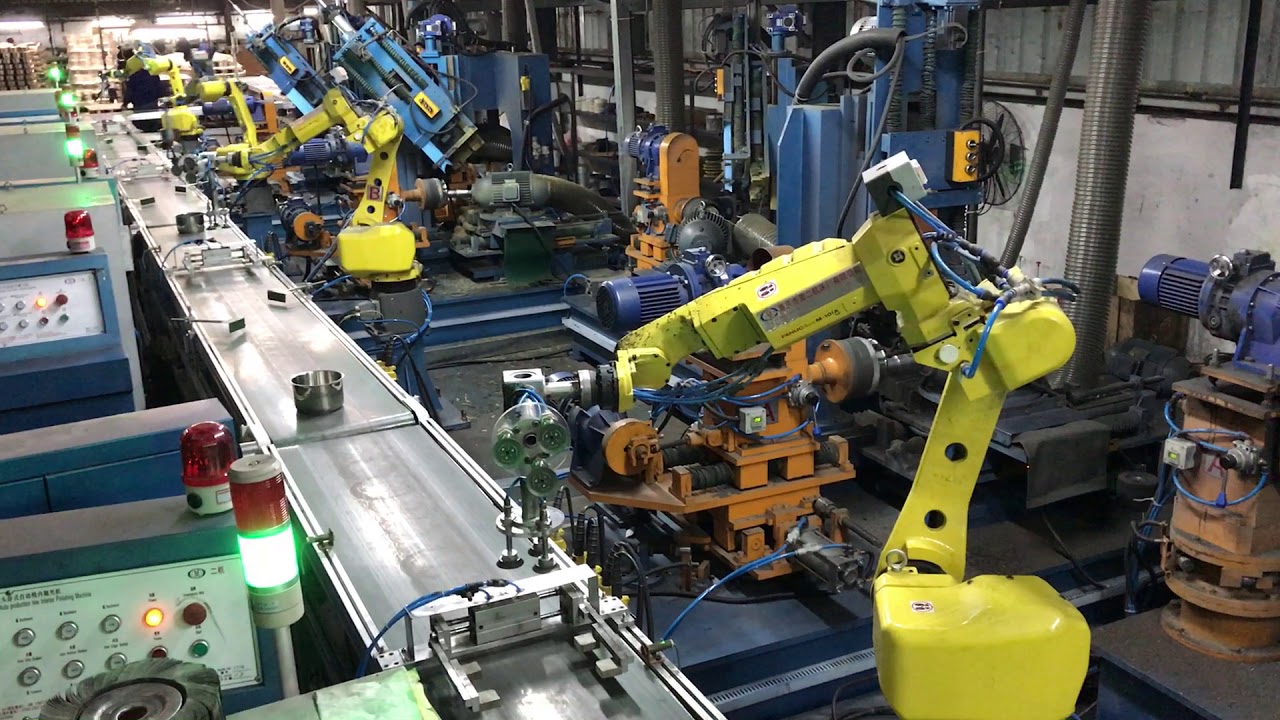 Sunglory CBR - automatic polishing with Fanuc Robot - YouTube