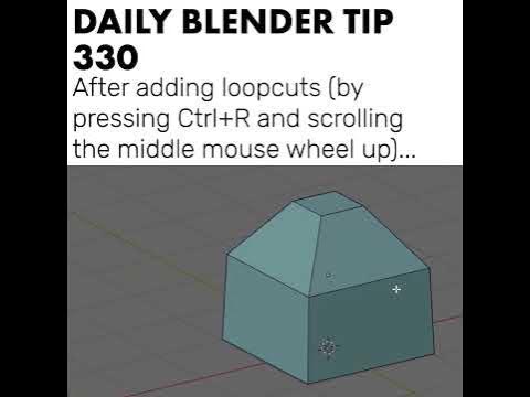 Daily Blender Tip 330 - Smooth Loop Cuts (Blender 2.8) - YouTube