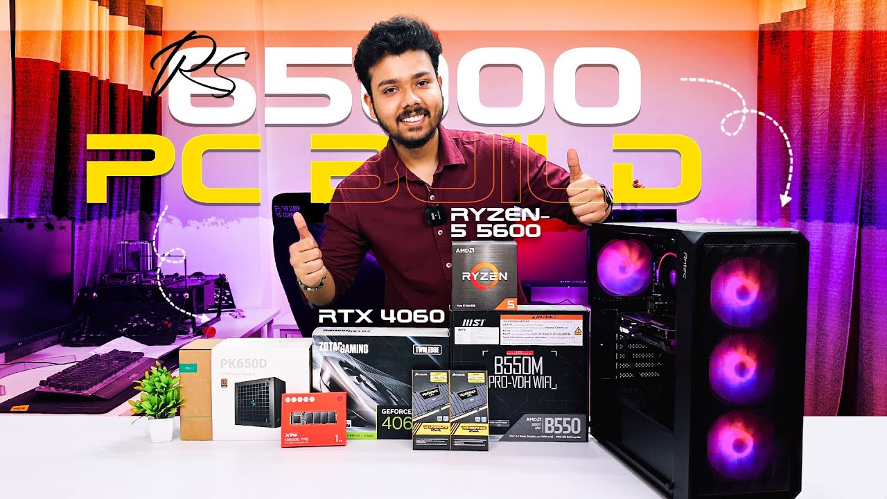 Rs 65000 Gaming PC Build 2024 | AMD Ryzen 5 5600 & RTX 4060 🔥 | Nehru ...