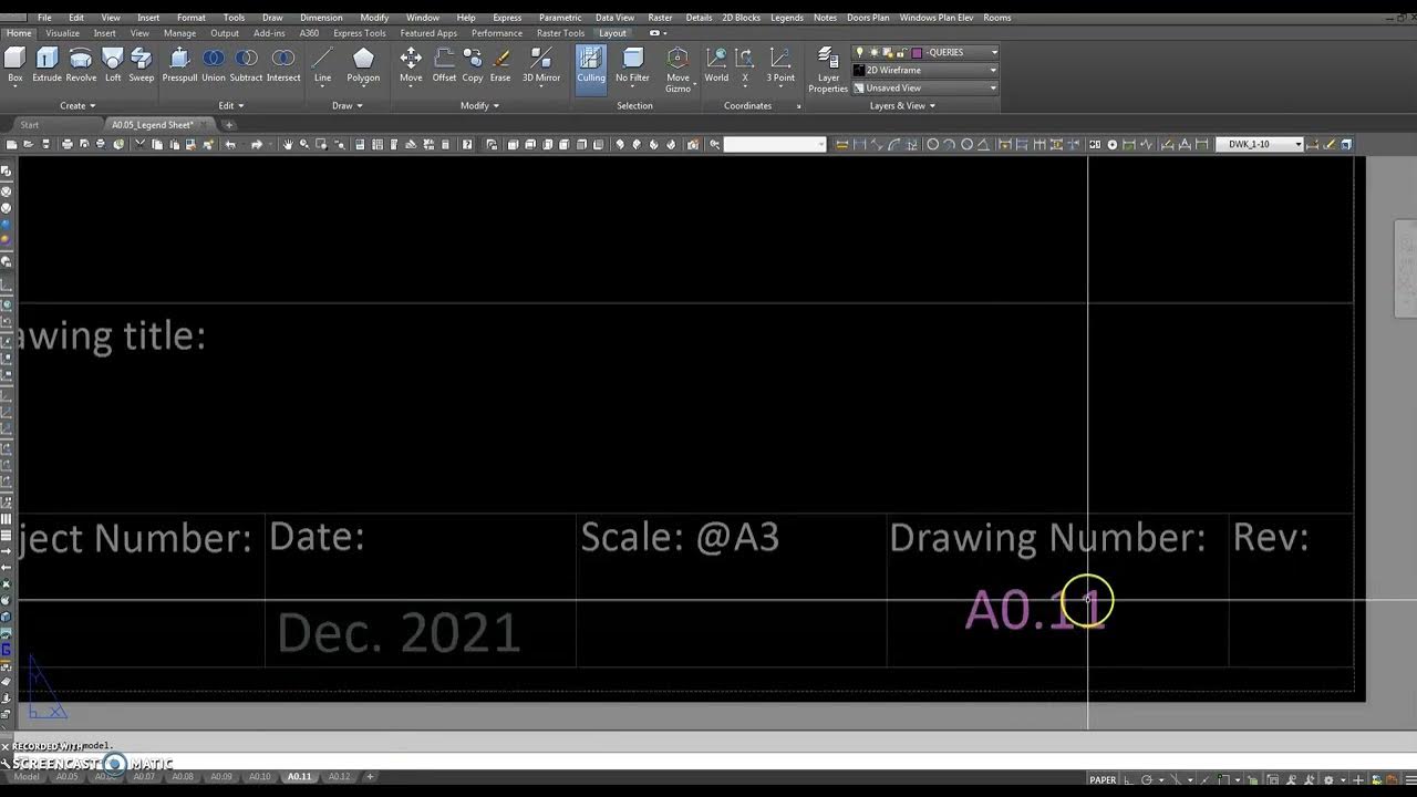 Autocad Layout Generator (using an Autolisp program written by me) - YouTube