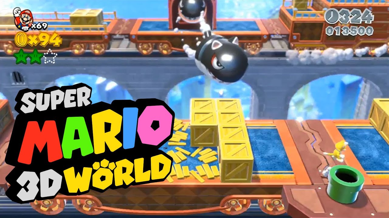 Super Mario 3D World - World 3 Castle - The Bullet Bill Express [Wii U ...