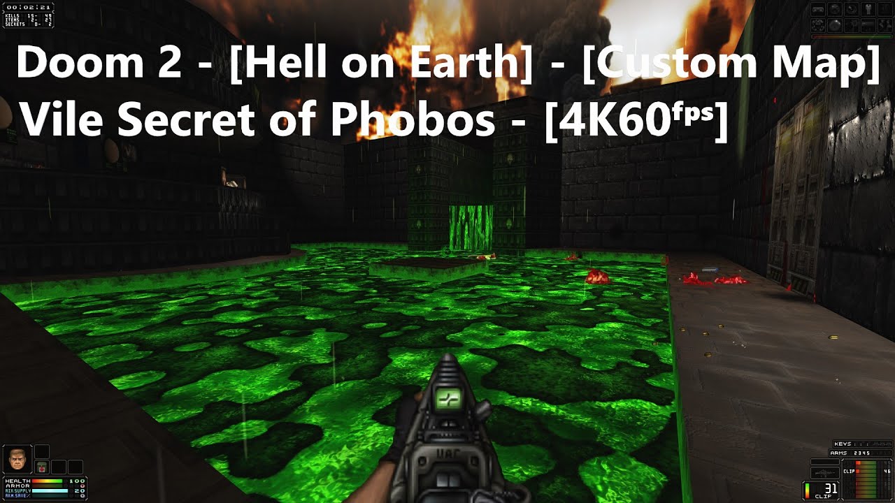 Project Brutality 3.0 - Doom 2 - Map: #0189 - Vile Secret of Phobos - [4K60ᶠᵖˢ] - YouTube