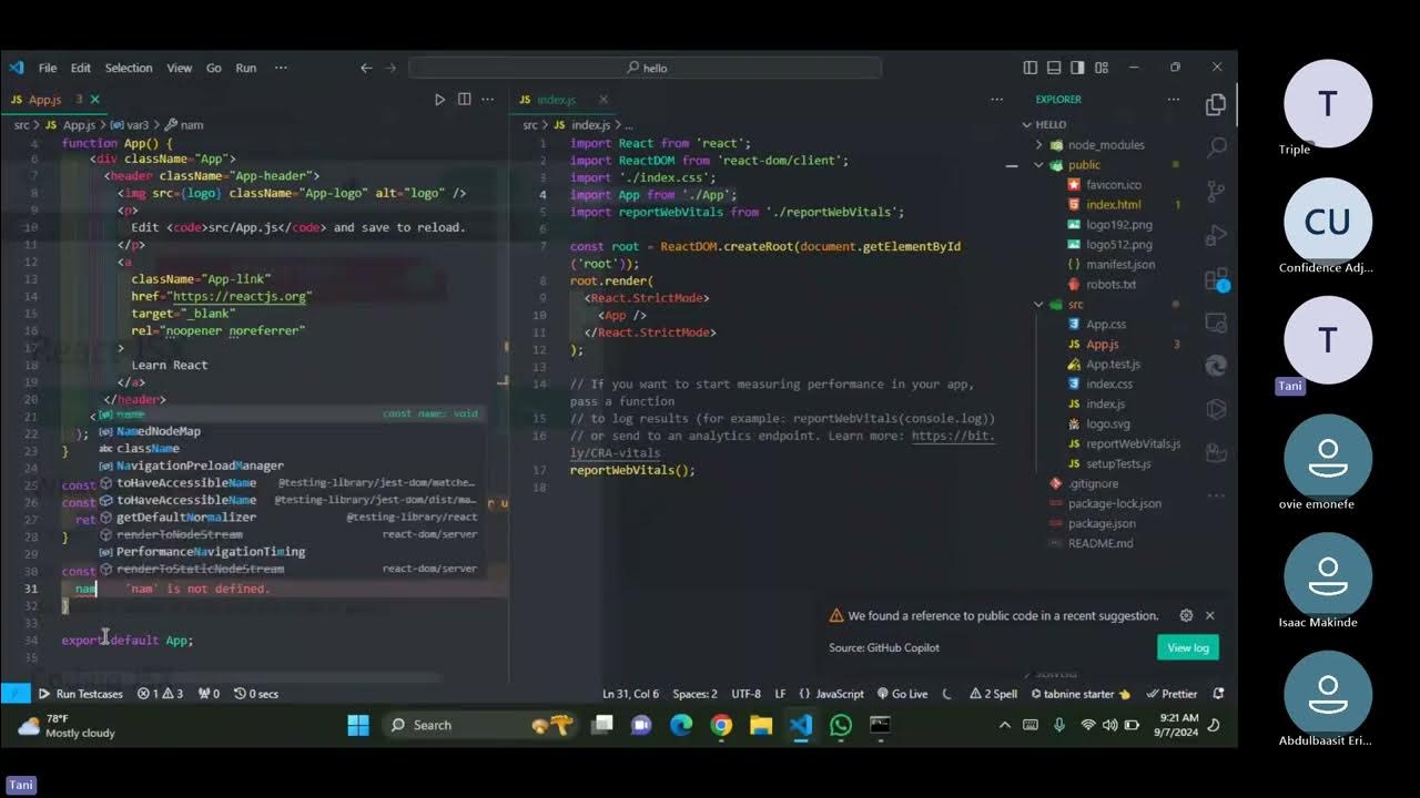 React Class 2 | Week 2 - YouTube