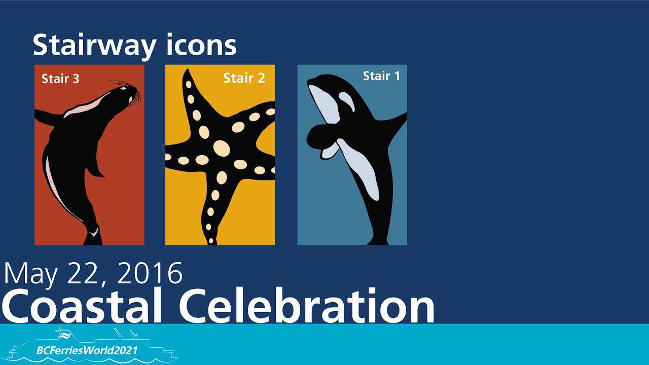 BC Ferries Stairway Icons from Coastal Celebration (2016) - YouTube