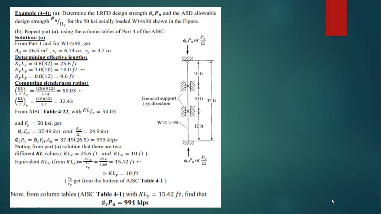 Structural Steel Design-Compression Members-2 - YouTube