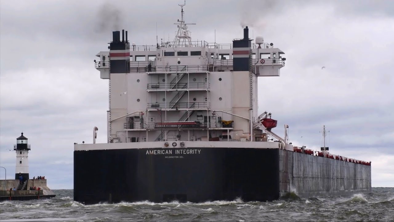 American Integrity - Hauling Black Coal, Under Grey Skies, Over White ...