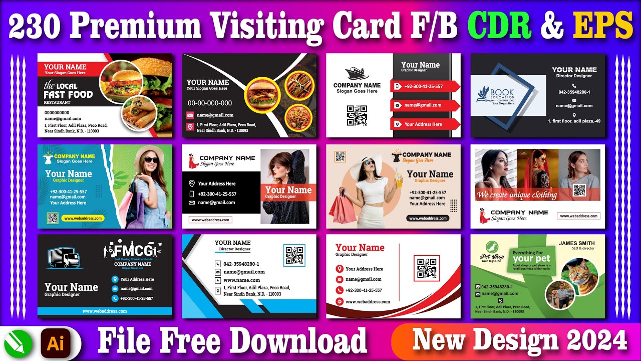 Visiting Card cdr Free Download | Business Card F/B cdr Free Download # ...