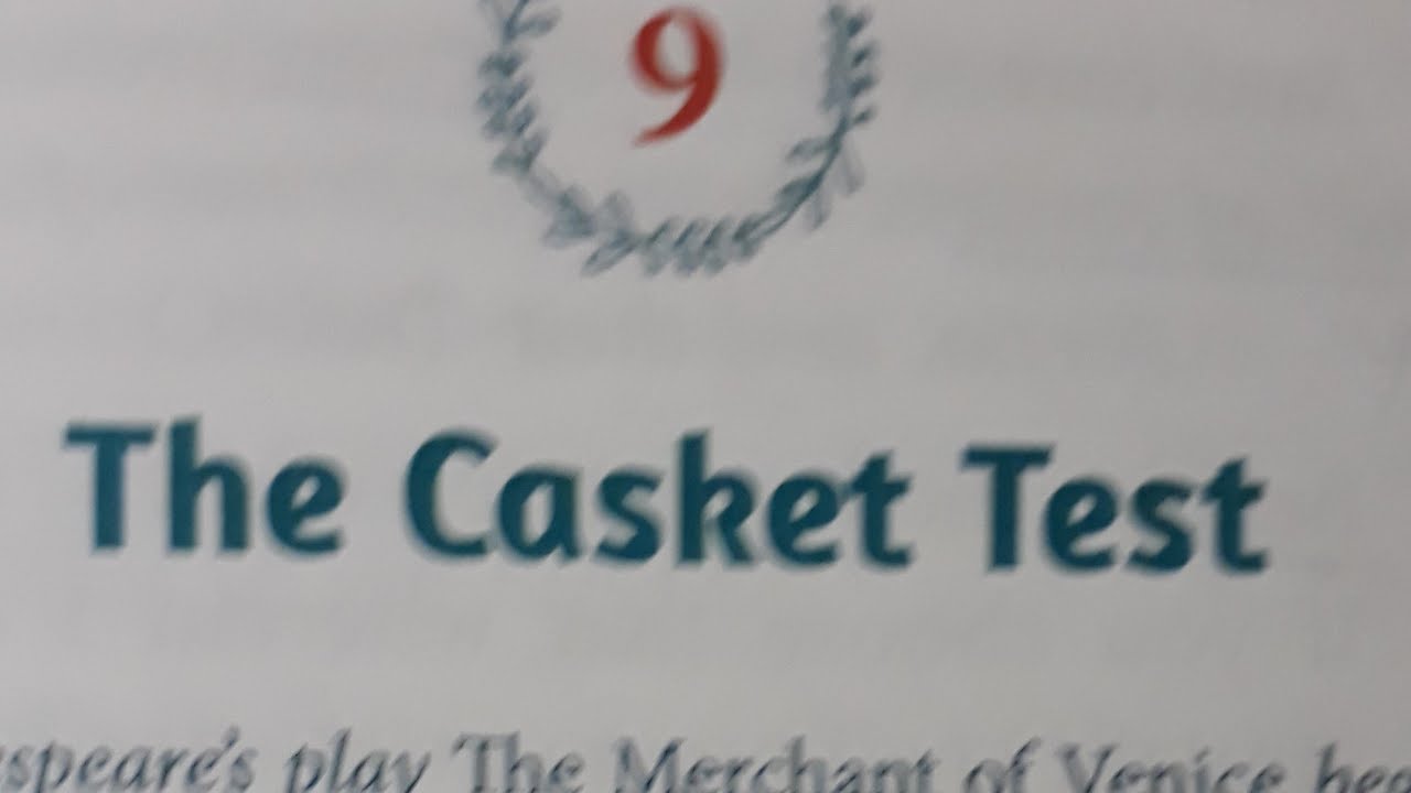 Class 8 English literature Chapter 9 The Casket Test | Shakespeare play ...