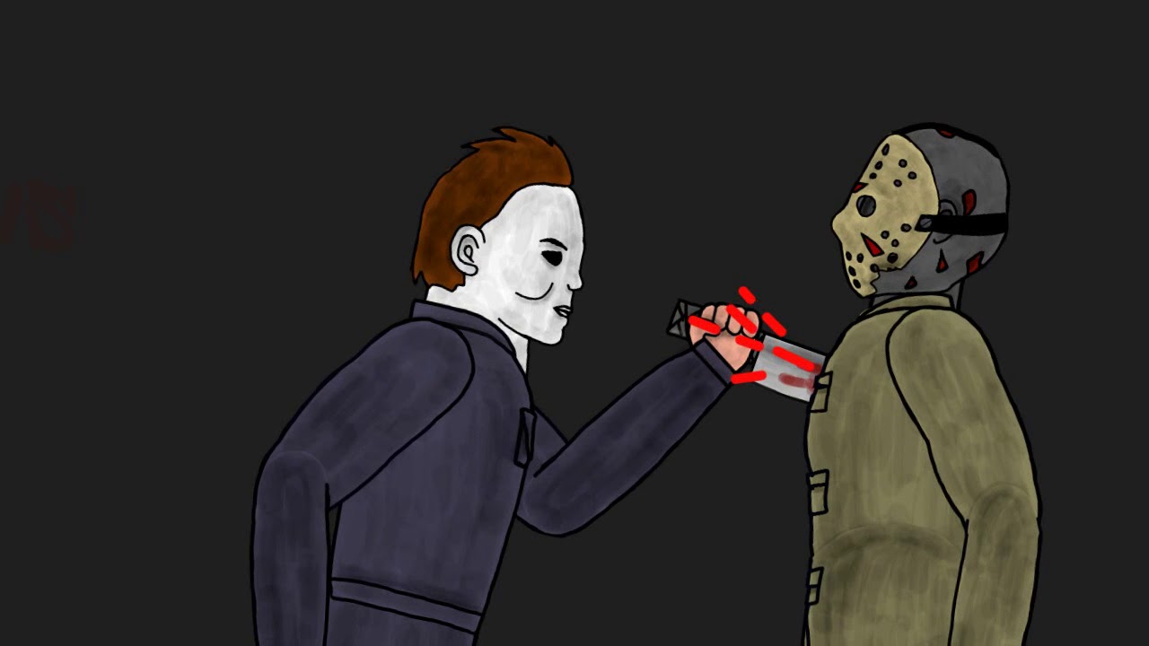 JASON VOORHEES VS MICHAEL MYERS!!! Animated - YouTube