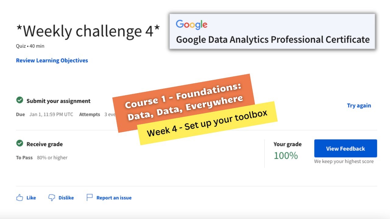 Foundations data data everywhere week 4 quiz answers || Google Data Analytics || theanswershome ...