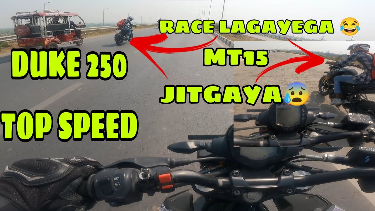 DUKE 5TH GARE CHALLANGE || SHOCKING|| DUKE 250 VS MT15 V2 || DRAG RACE ...